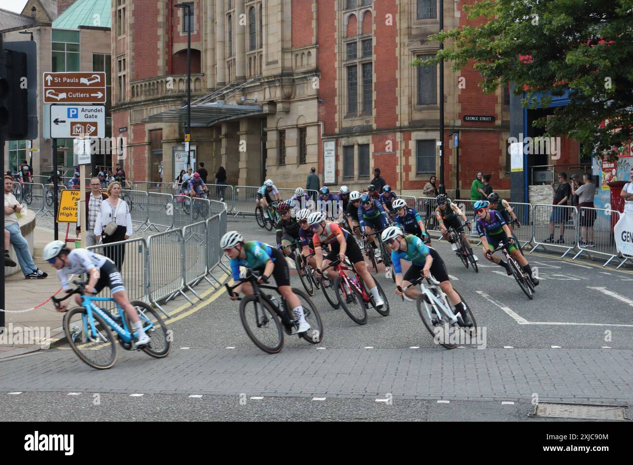 British Cycling Grand Prix race, Sheffield city centre England UK 2024 ...