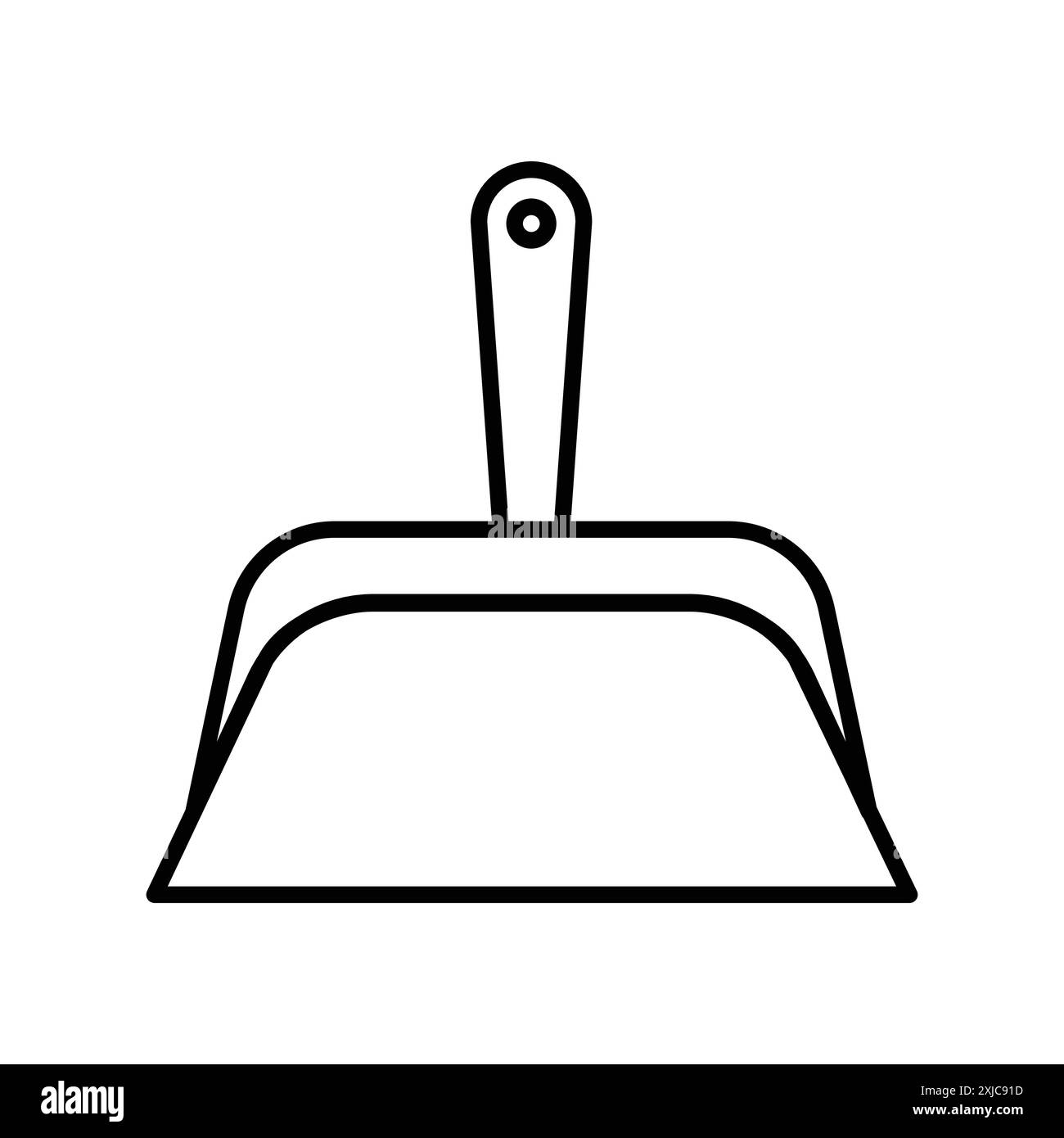Dustpan icon Flat set in black and white color outline vector Stock ...