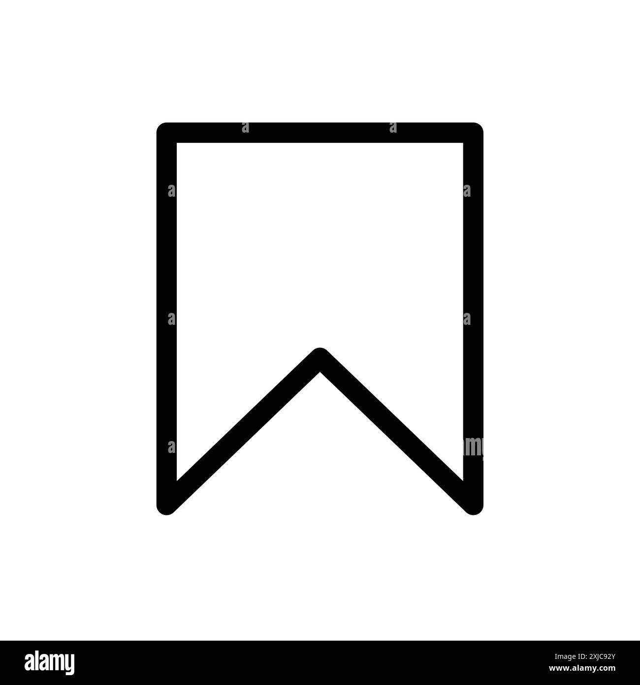 Bookmark icon Flat set in black and white color outline vector Stock ...