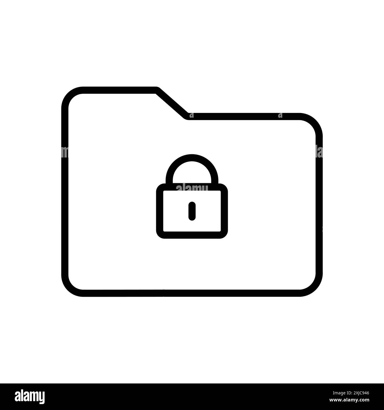 Files and Folders Security icon Flat set in black and white color ...
