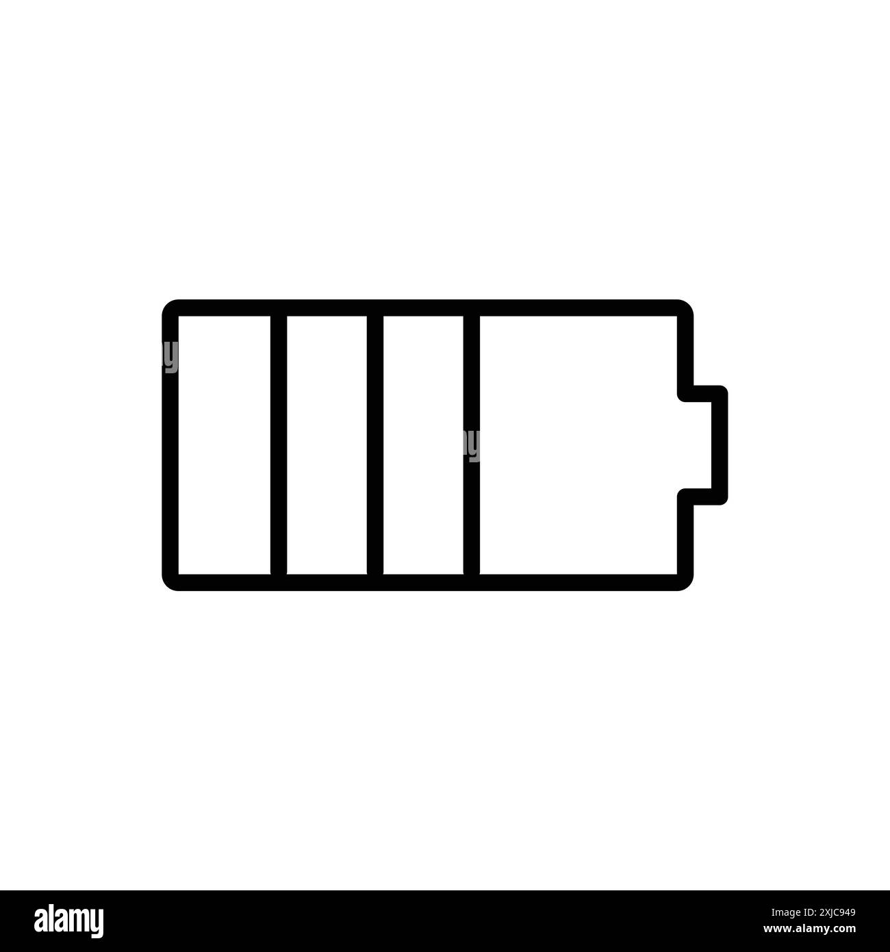 Battery charging icon Flat set in black and white color outline vector ...