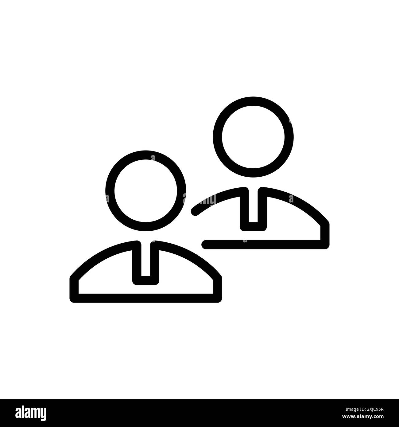 Interview Preparation icon Flat set in black and white color outline ...