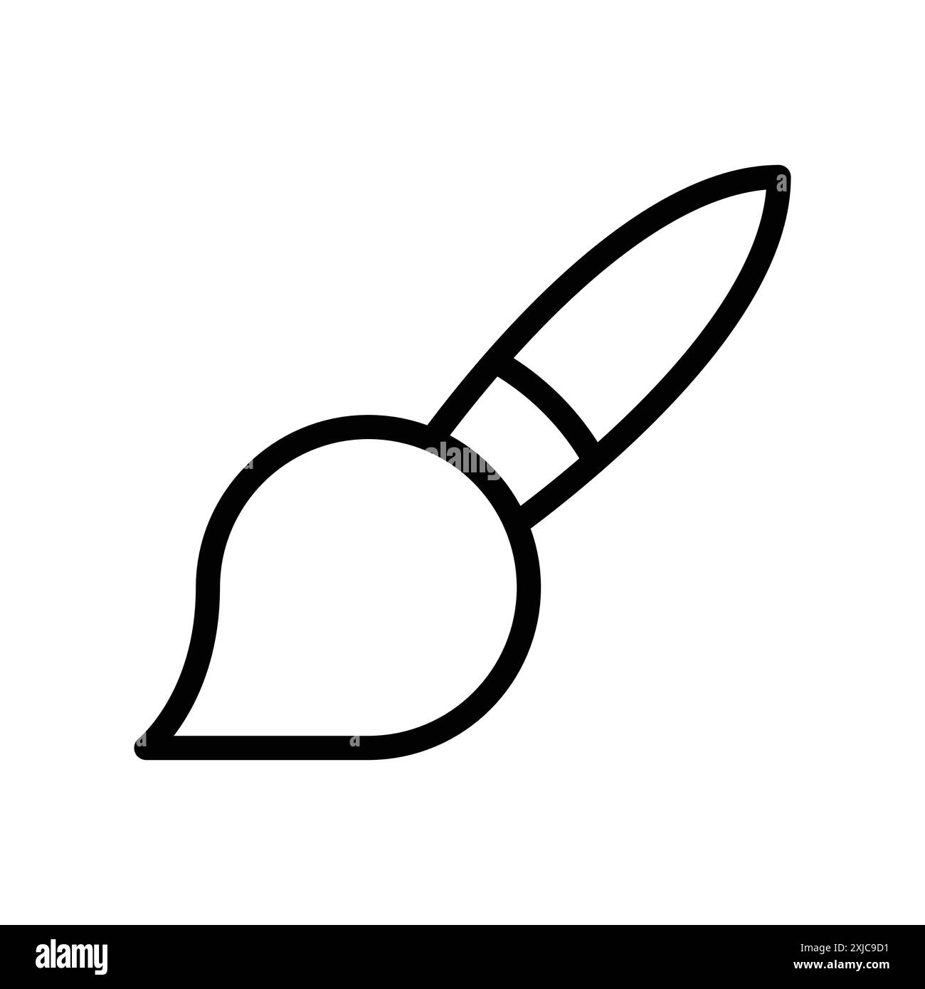 Paint brush icon Flat set in black and white color outline vector Stock ...