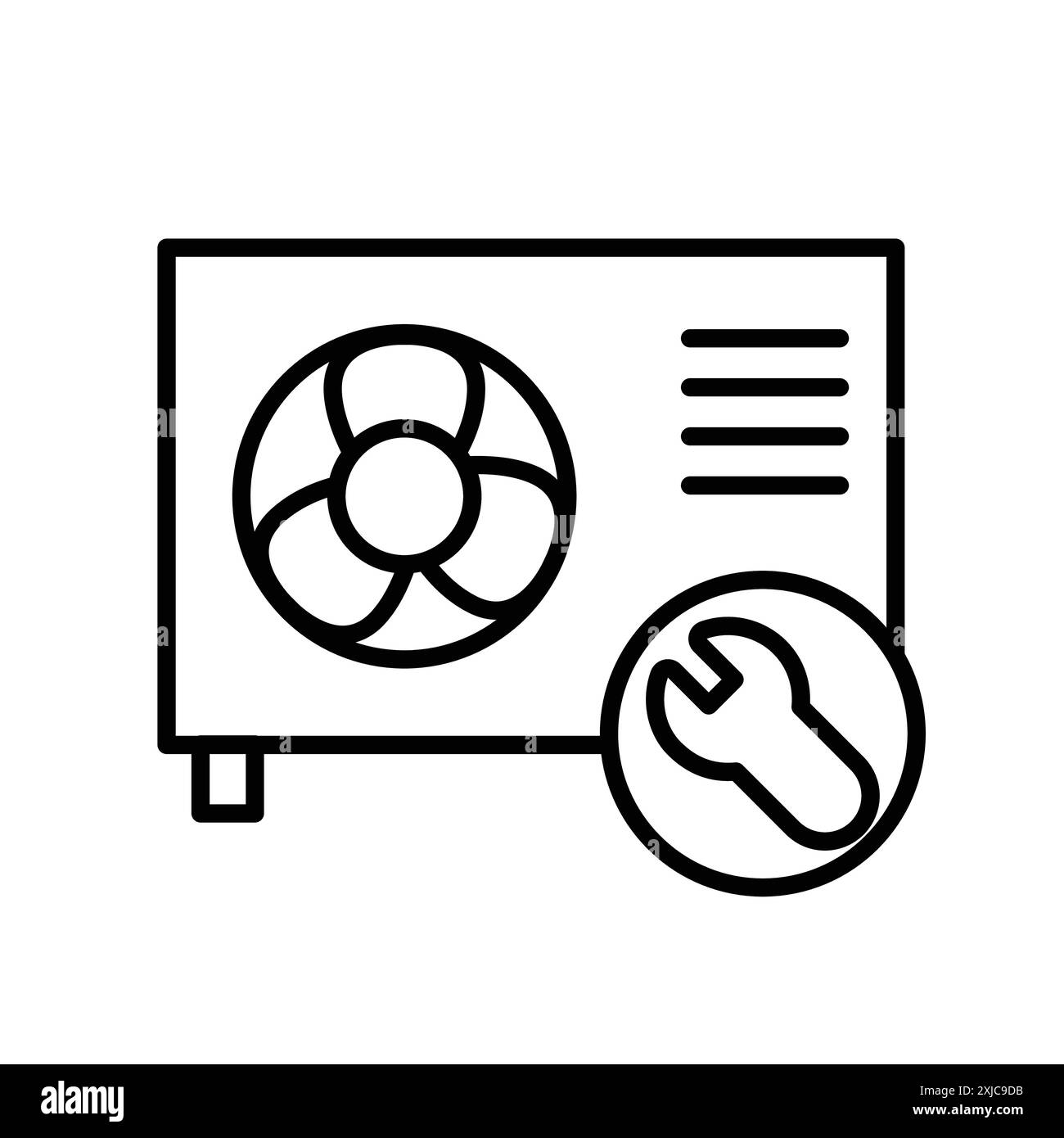 Air conditioner vector vectors Black and White Stock Photos & Images ...
