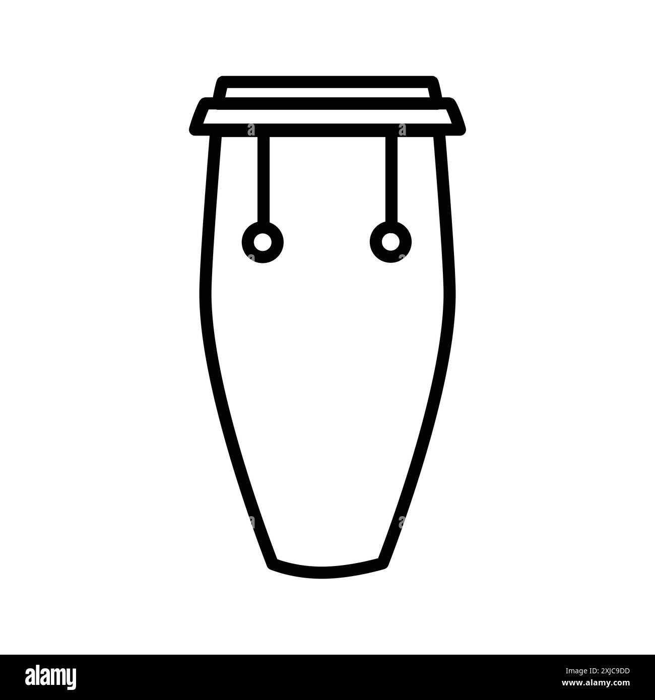 Conga drum icon Flat set in black and white color outline vector Stock Vector Image & Art - Alamy