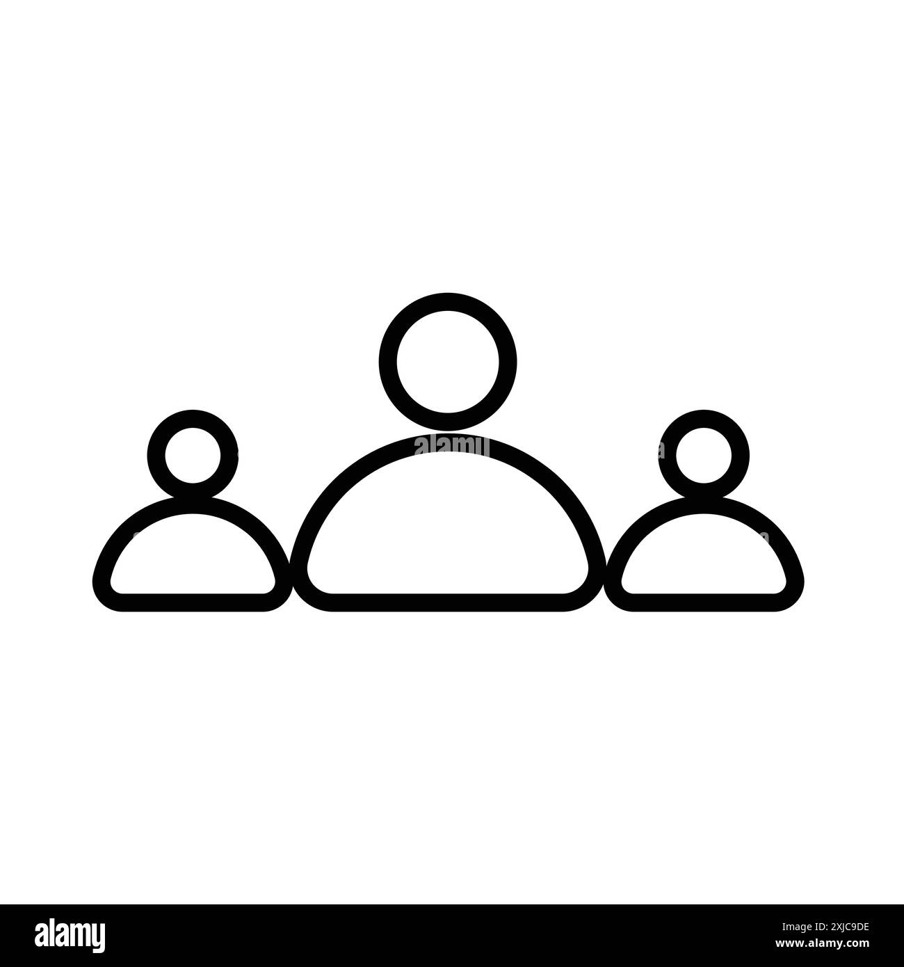 community icon Flat set in black and white color outline vector Stock ...
