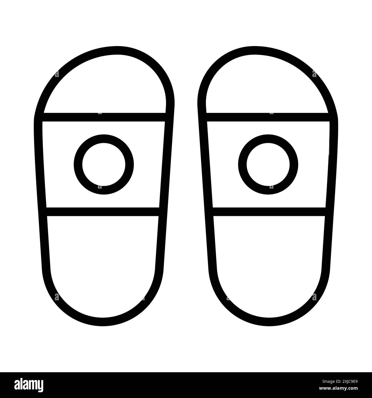 Slippers icon flat black Stock Vector Images - Alamy