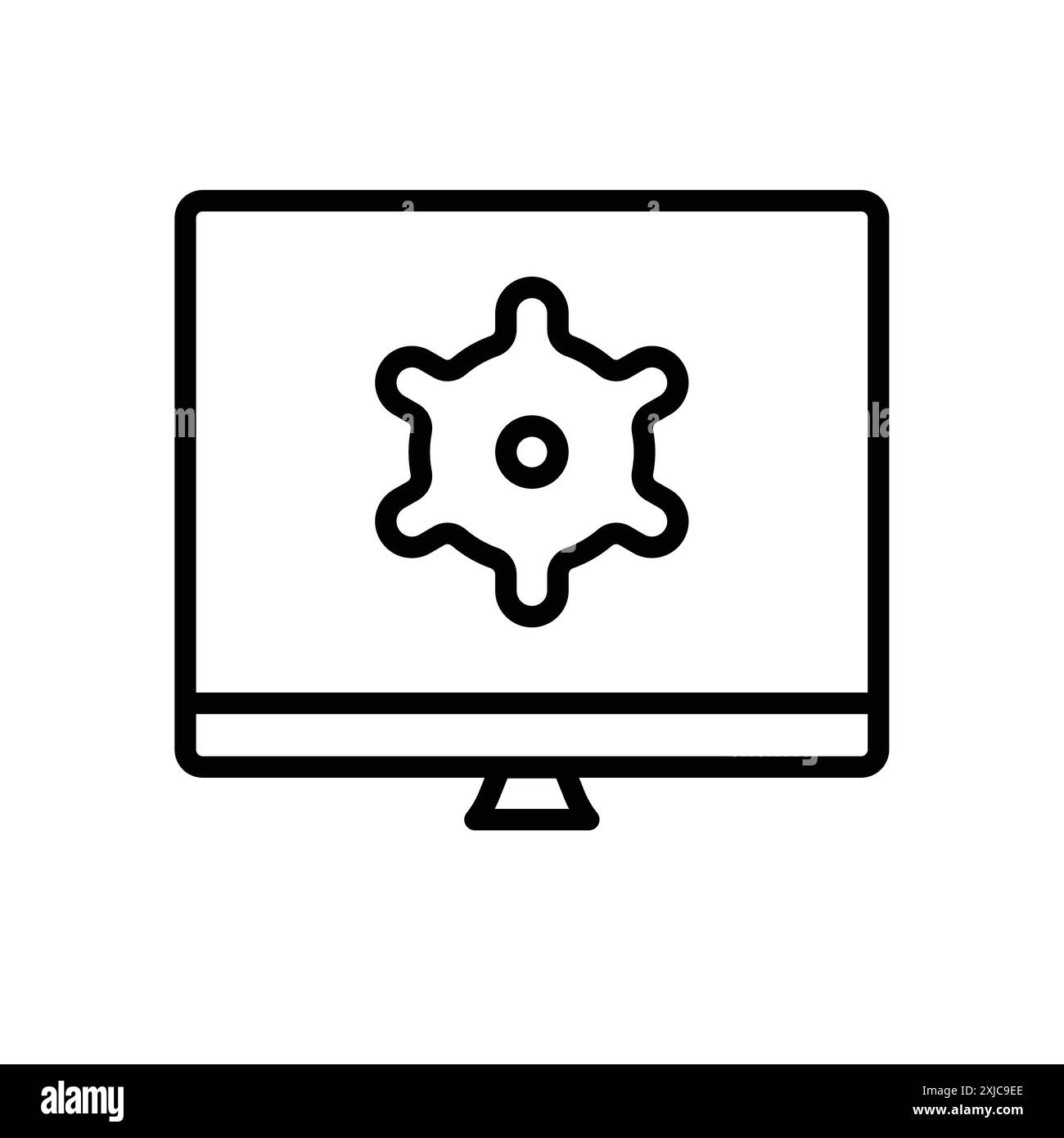 Setup icon Flat set in black and white color outline vector Stock ...