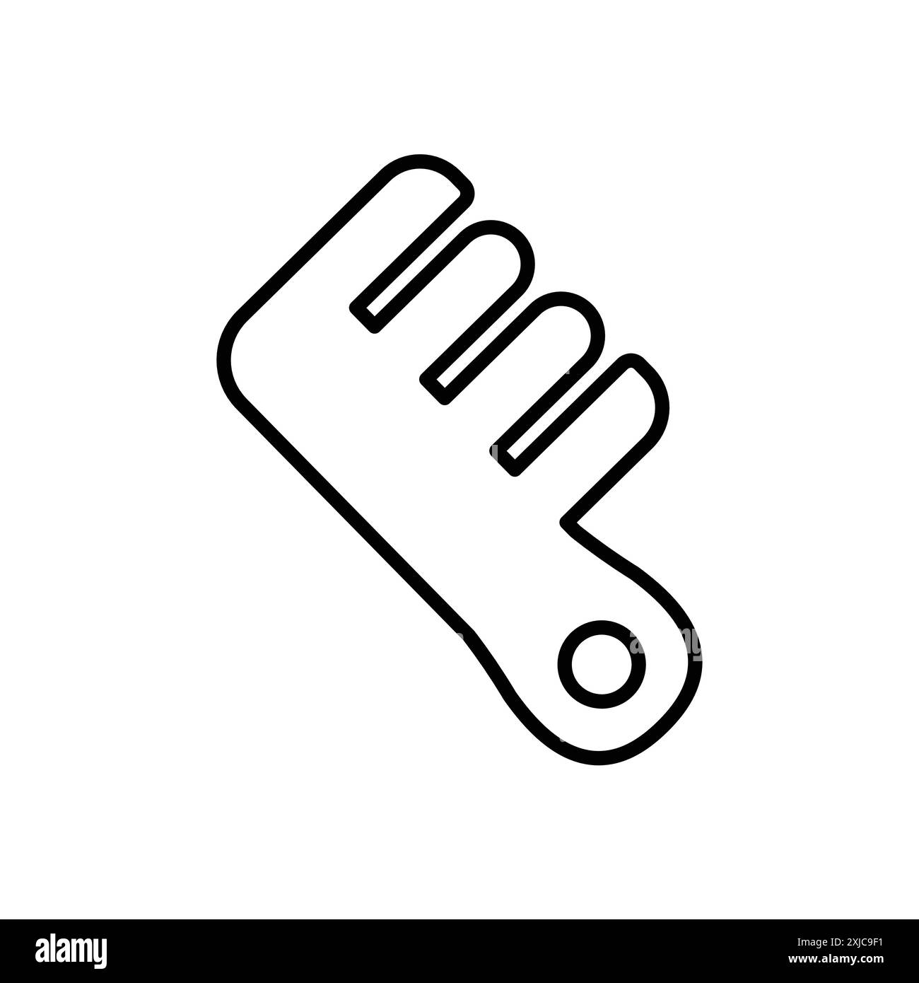 Hair comb icon Flat set in black and white color outline vector Stock ...