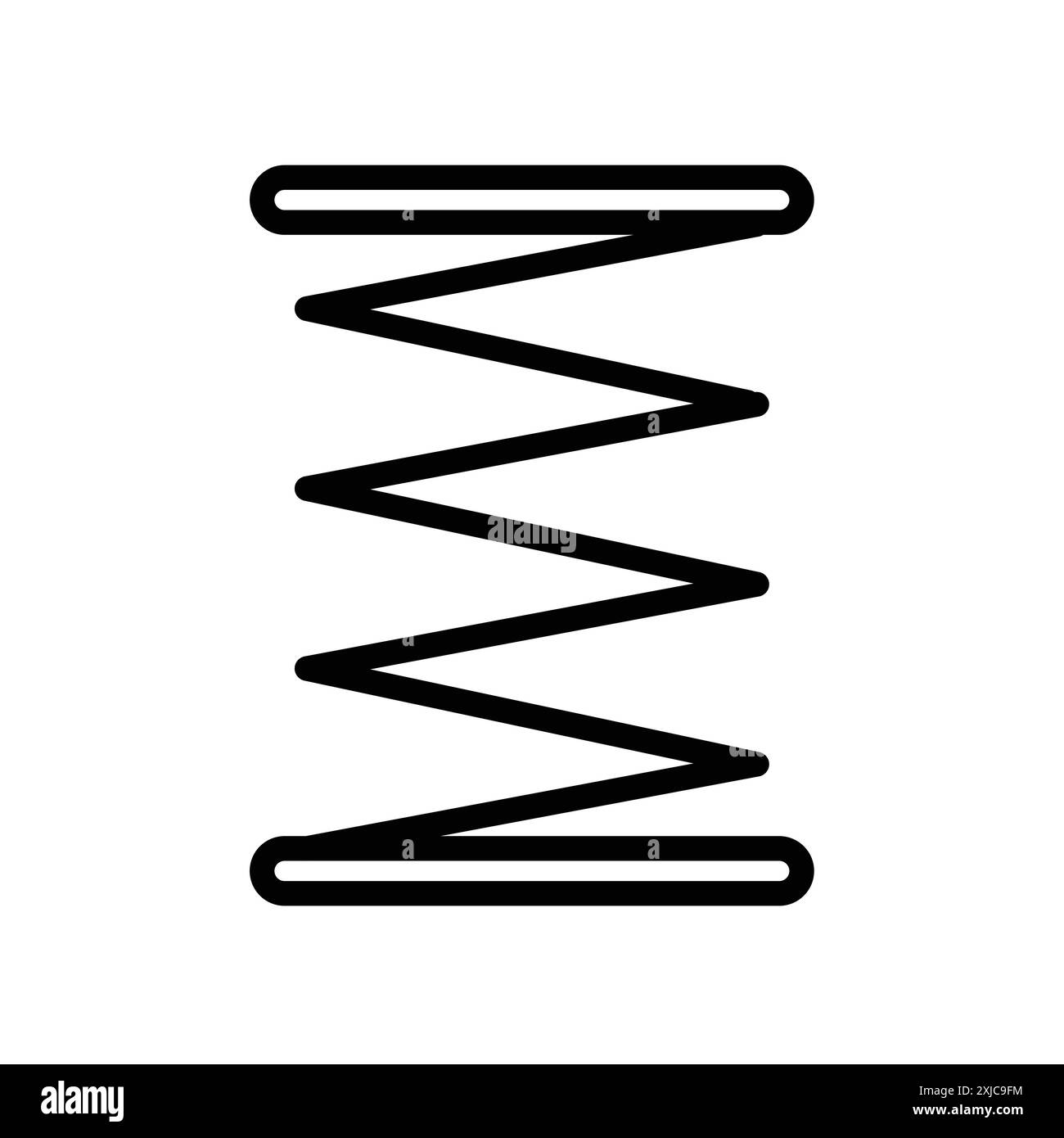 spring icon Flat set in black and white color outline vector Stock ...