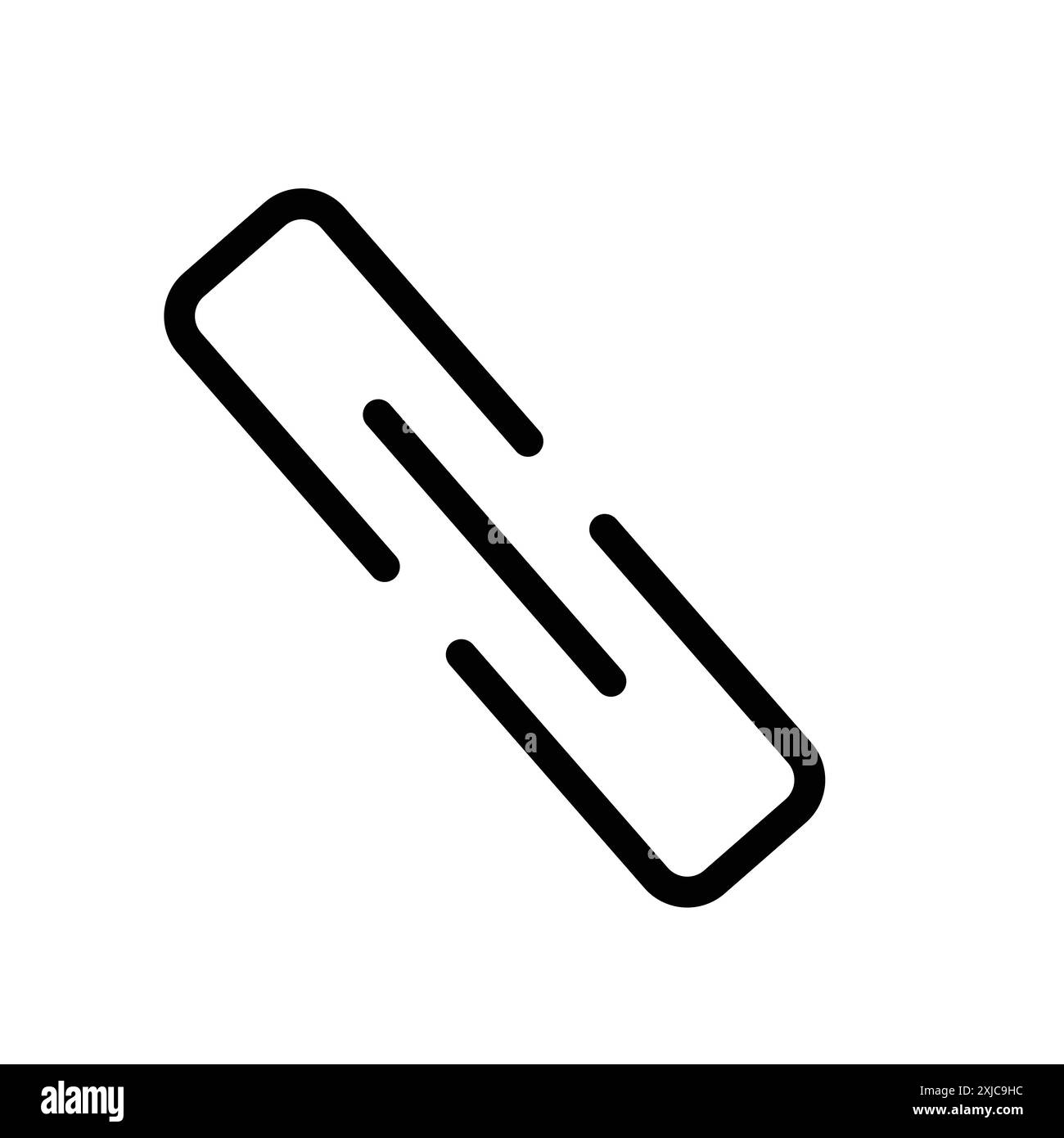 Chain link icon Flat set in black and white color outline vector Stock ...
