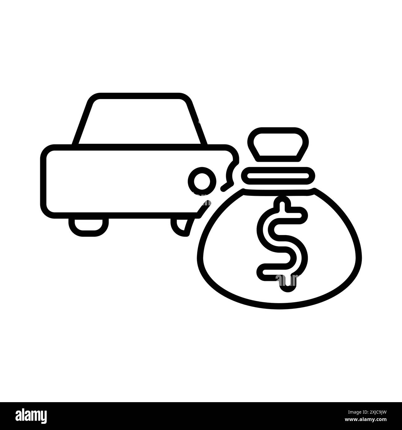 Mortgage loan icon outline Cut Out Stock Images & Pictures - Alamy