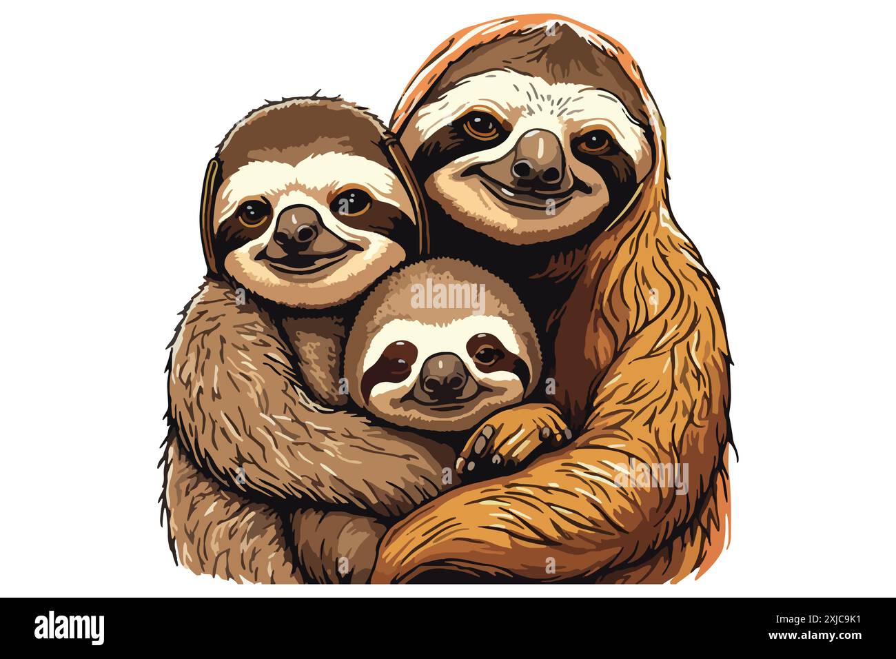Sloth family hi-res stock photography and images - Alamy