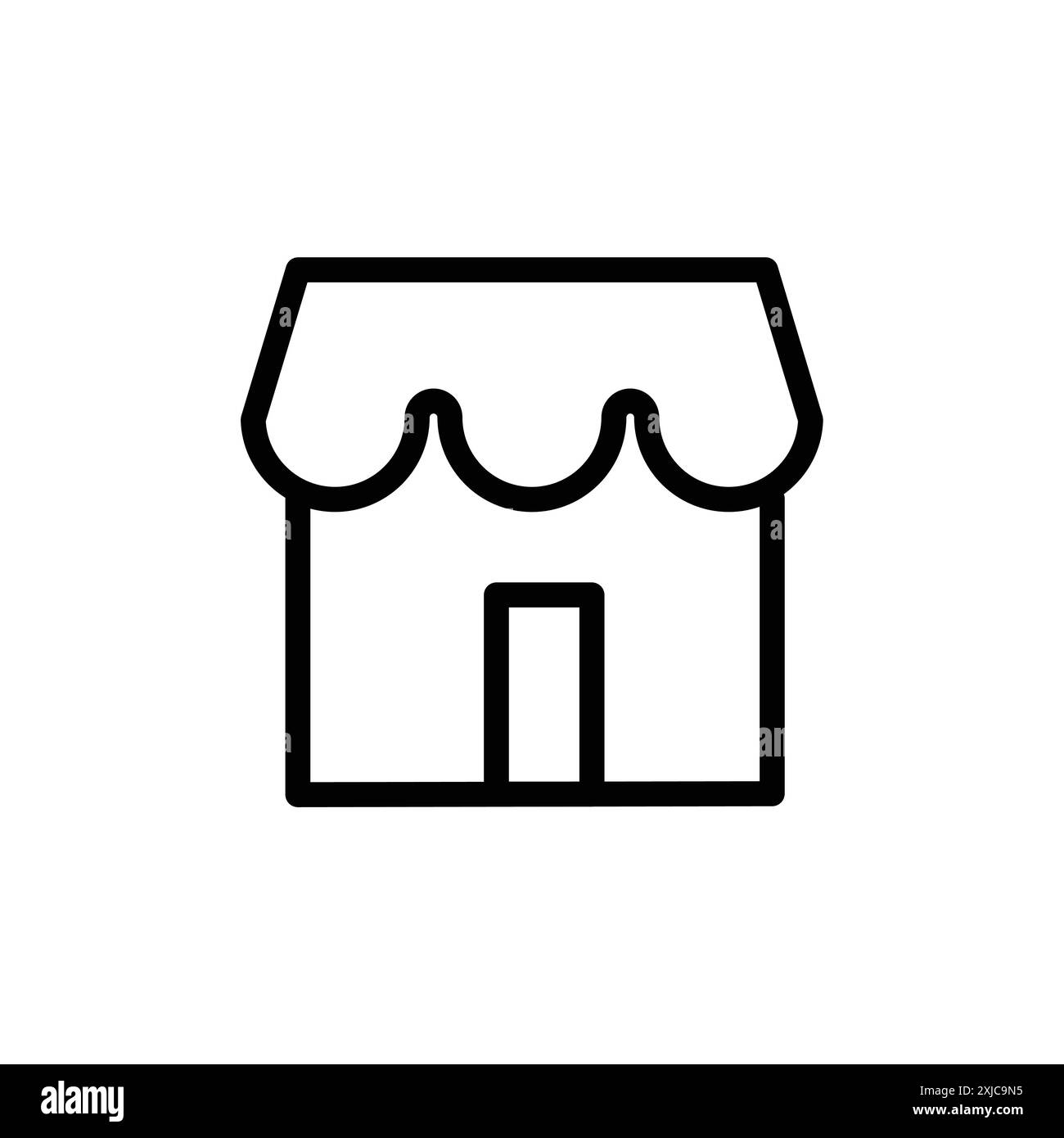 Marketplace icon Flat set in black and white color outline vector Stock ...