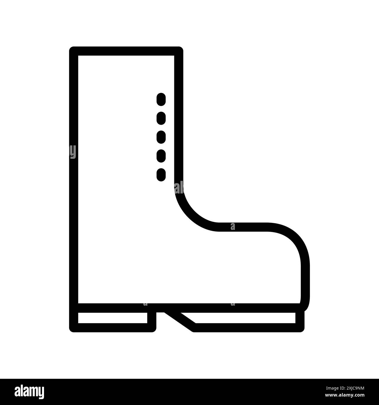 Fishing boots icon Flat set in black and white color outline vector ...