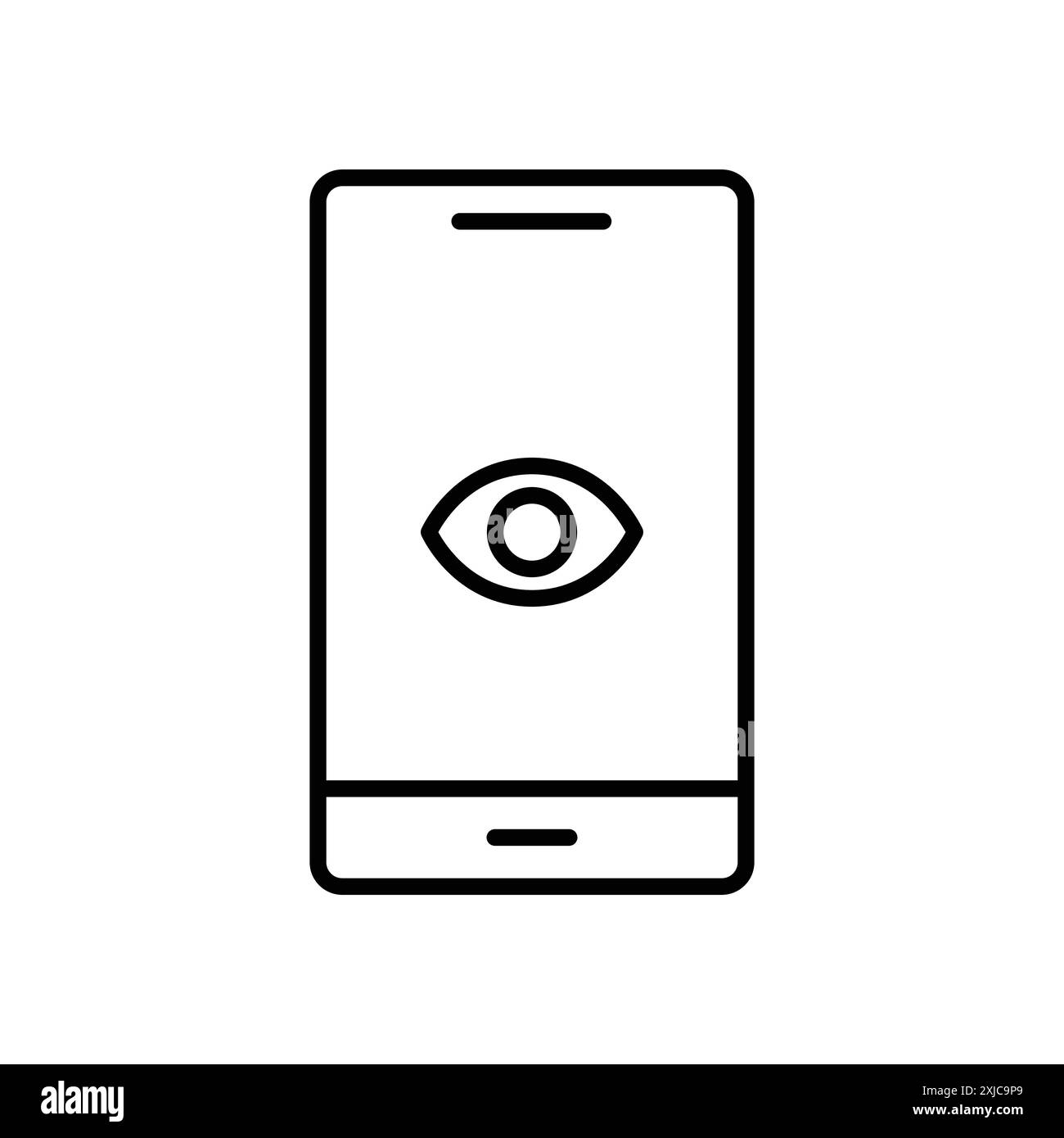 Eye phone icon Black and White Stock Photos & Images - Alamy