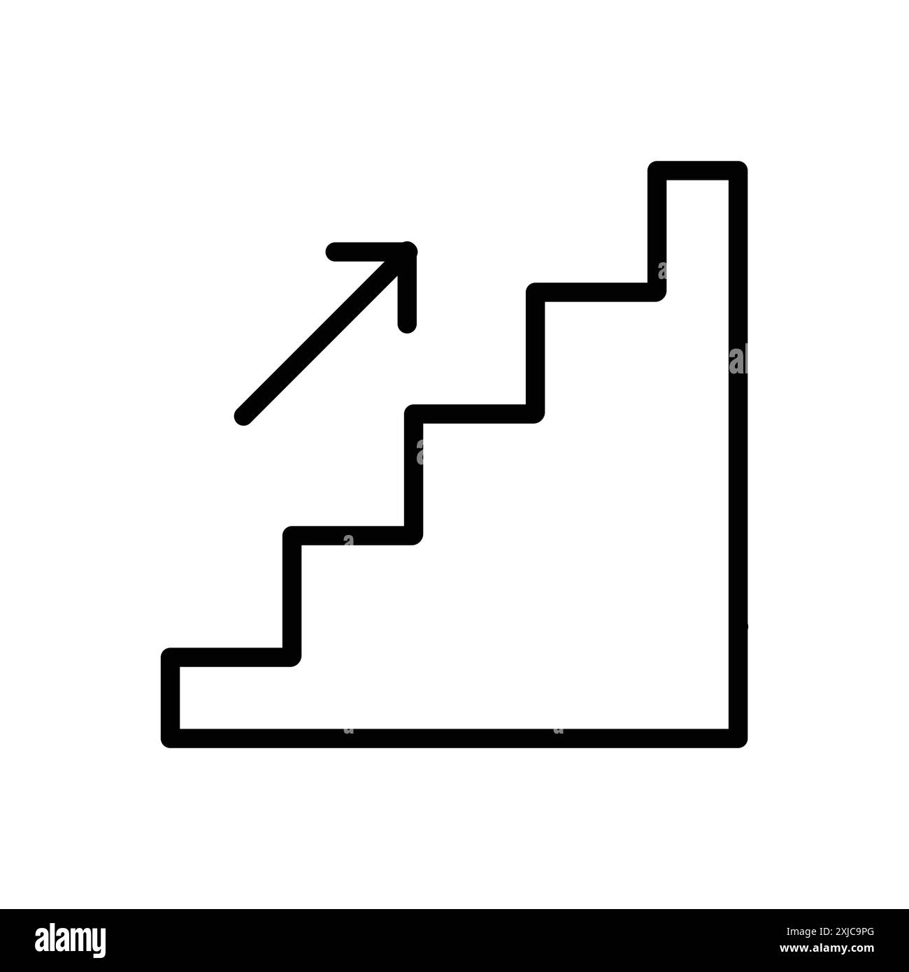 stairs icon Flat set in black and white color outline vector Stock Vector Image & Art - Alamy