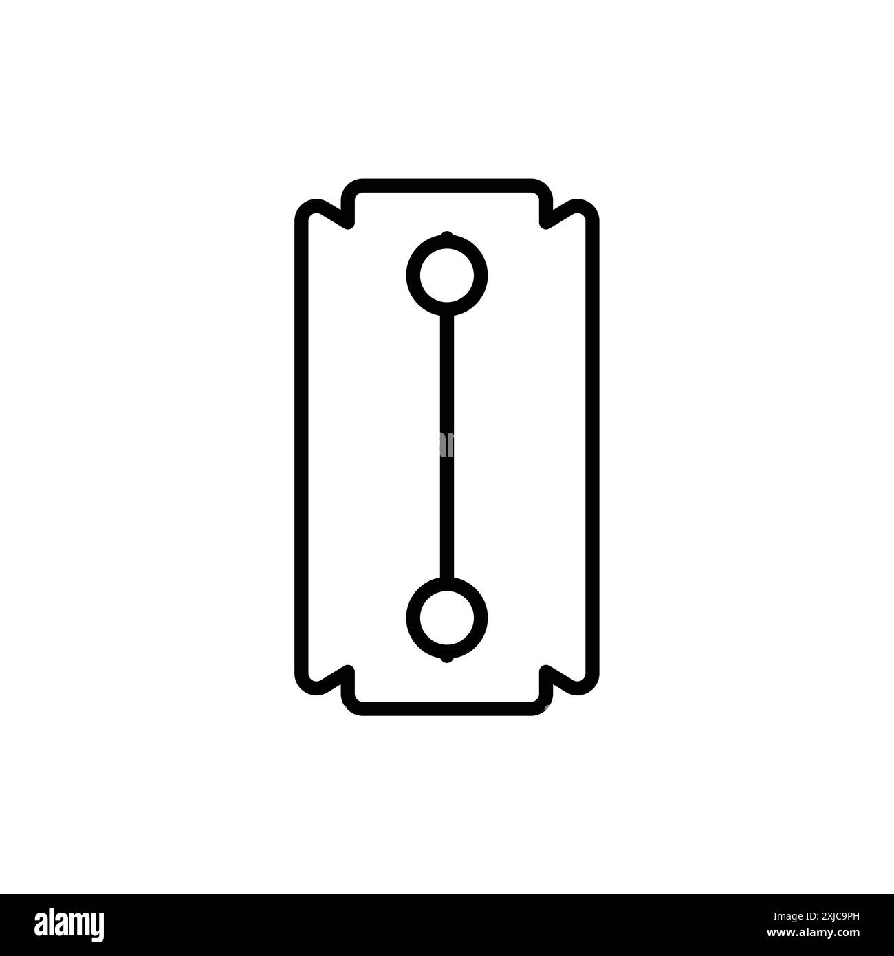Blade razor icon Flat set in black and white color outline vector Stock ...