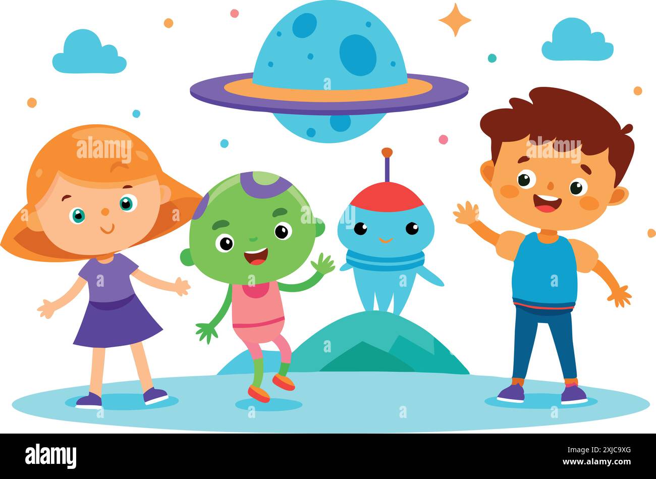 Purple aliens Stock Vector Images - Alamy