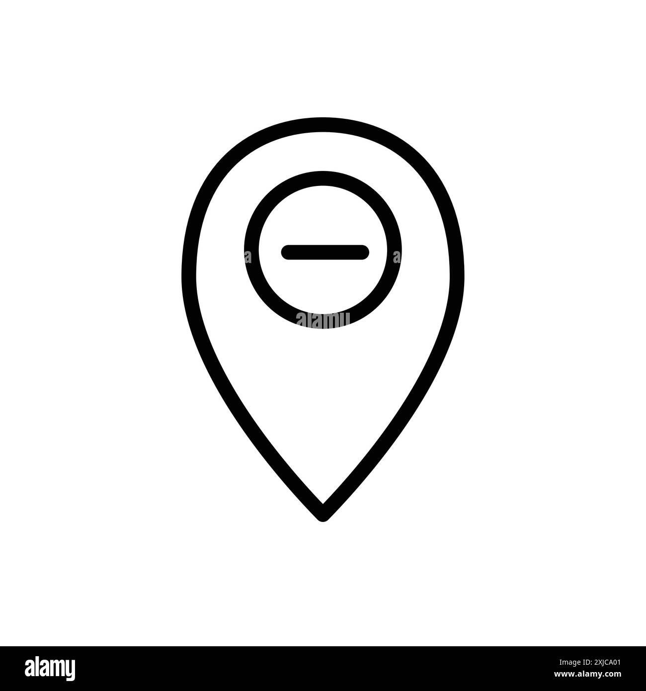 Remove pin mark icon Flat set in black and white color outline vector ...
