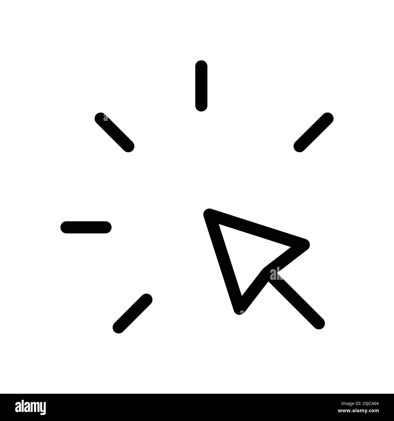 select element icon Flat set in black and white color outline vector ...