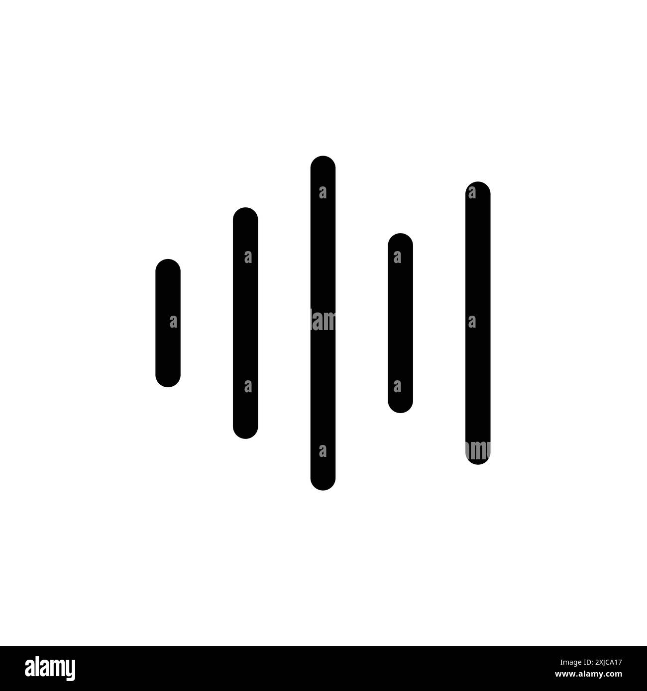 Sound Wave Icon Flat set in black and white color outline vector Stock ...