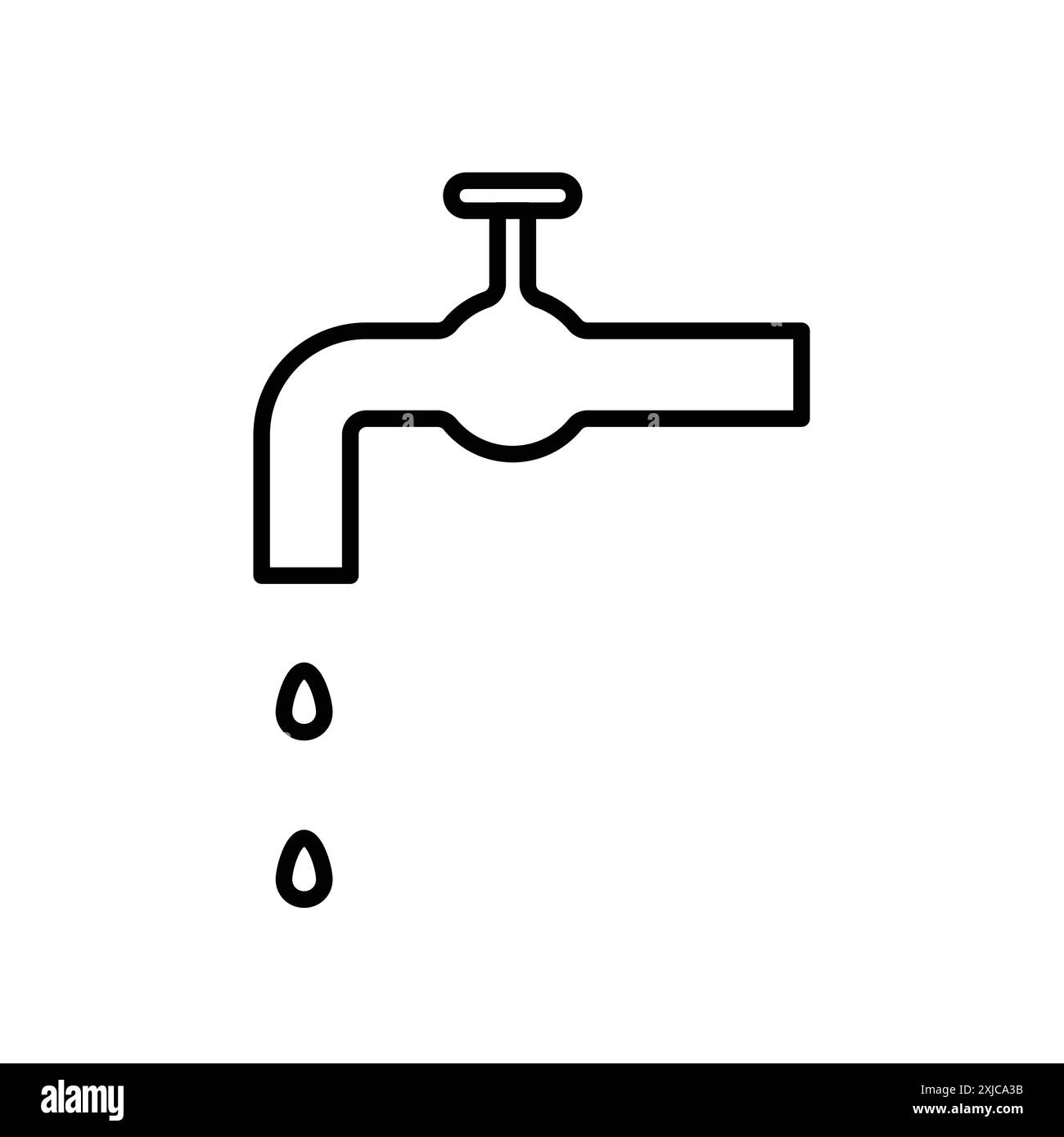Water tap icon Flat set in black and white color outline vector Stock ...