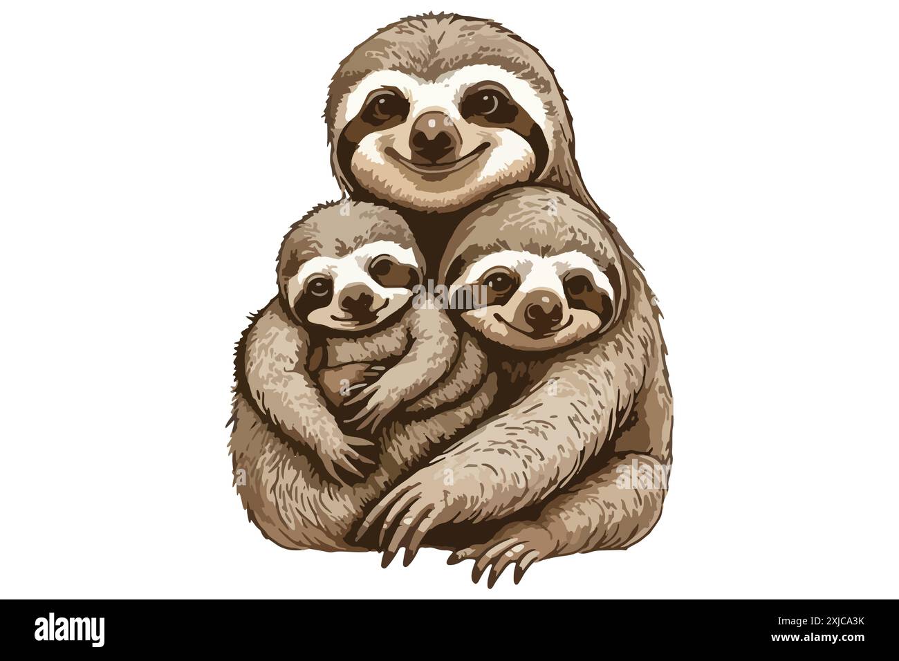 Sloth endangered species Stock Vector Images - Alamy