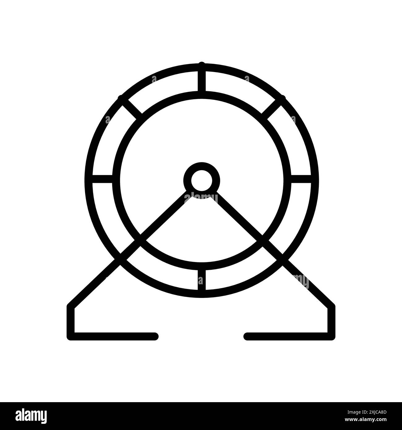 Hamster wheel icon Flat set in black and white color outline vector Stock Vector Image & Art - Alamy