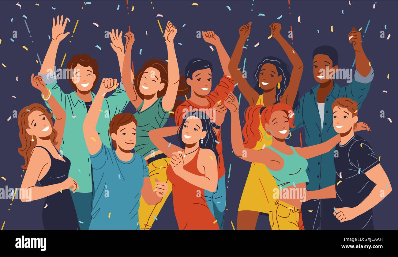 Clubbers dancing Stock Vector Images - Alamy