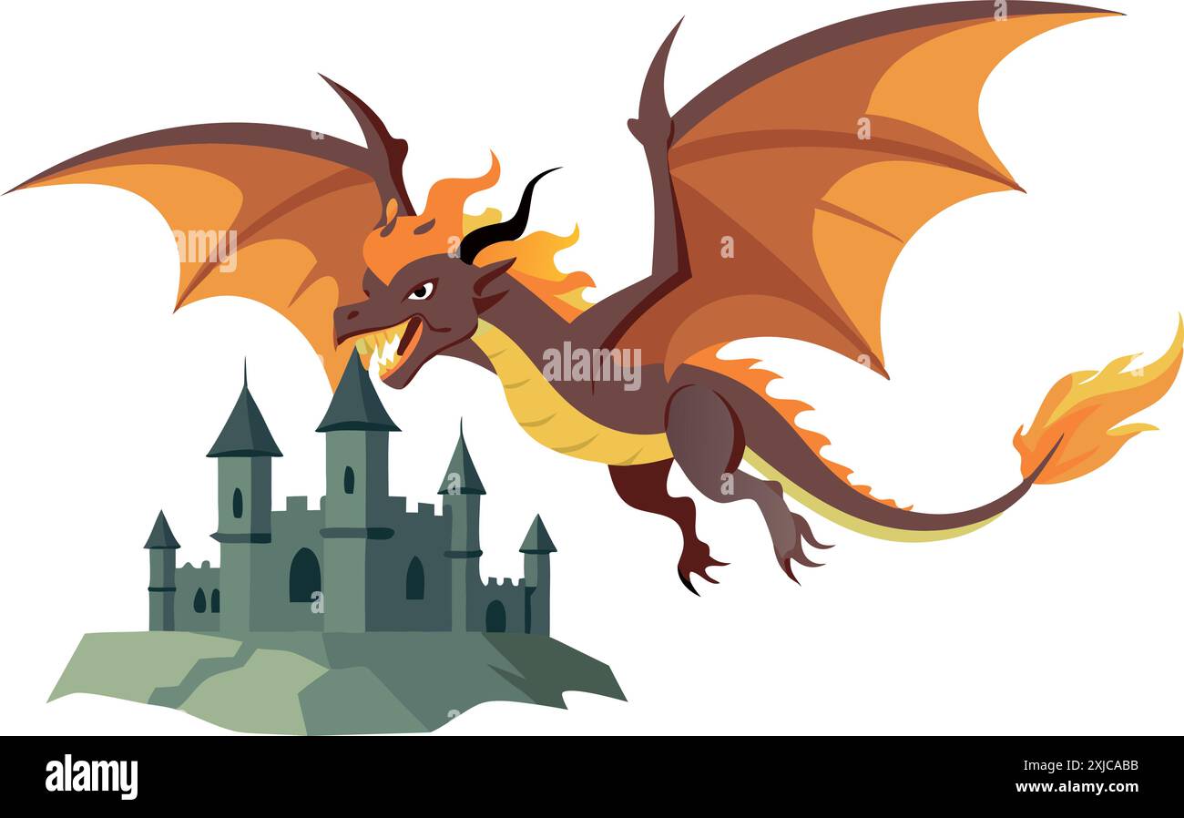 Epic medieval castle Stock Vector Images - Alamy