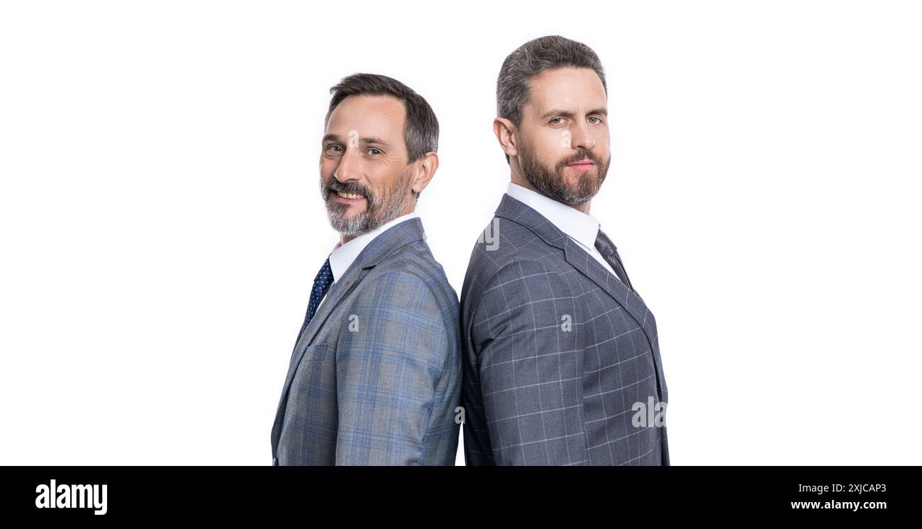 two businessman collaborate together. successful business man colleague ...