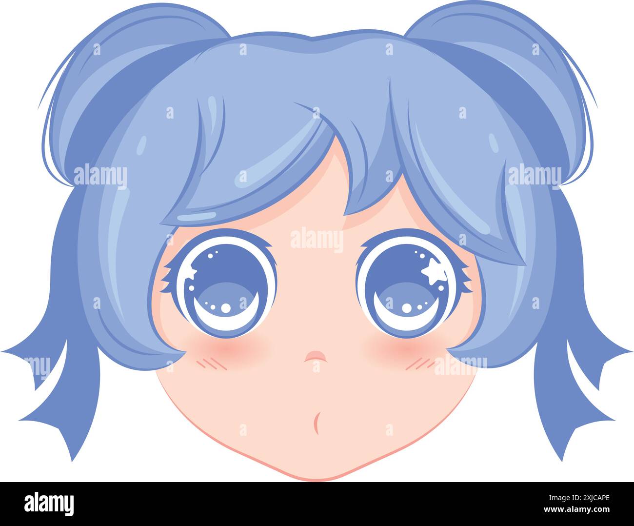 Cute kawaii girl Avatar cartoon character Vector illustration Stock ...