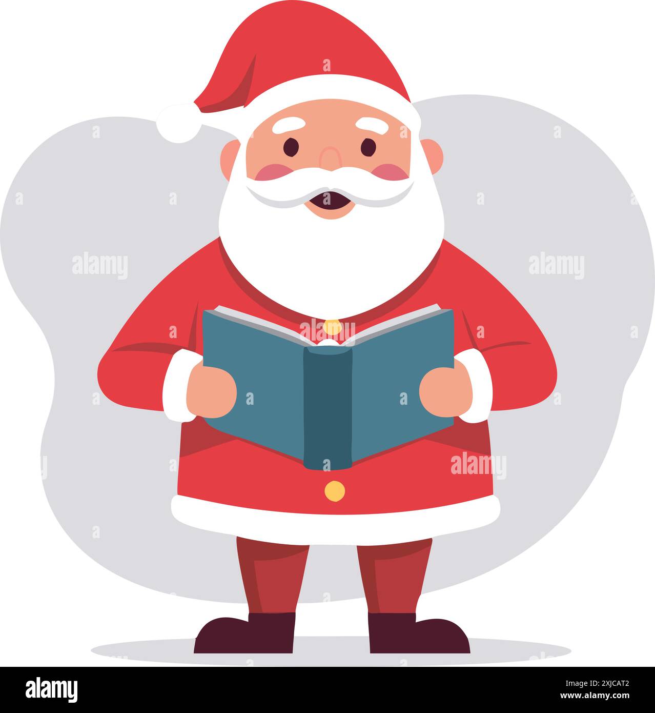 Reading a christmas book Stock Vector Images - Alamy