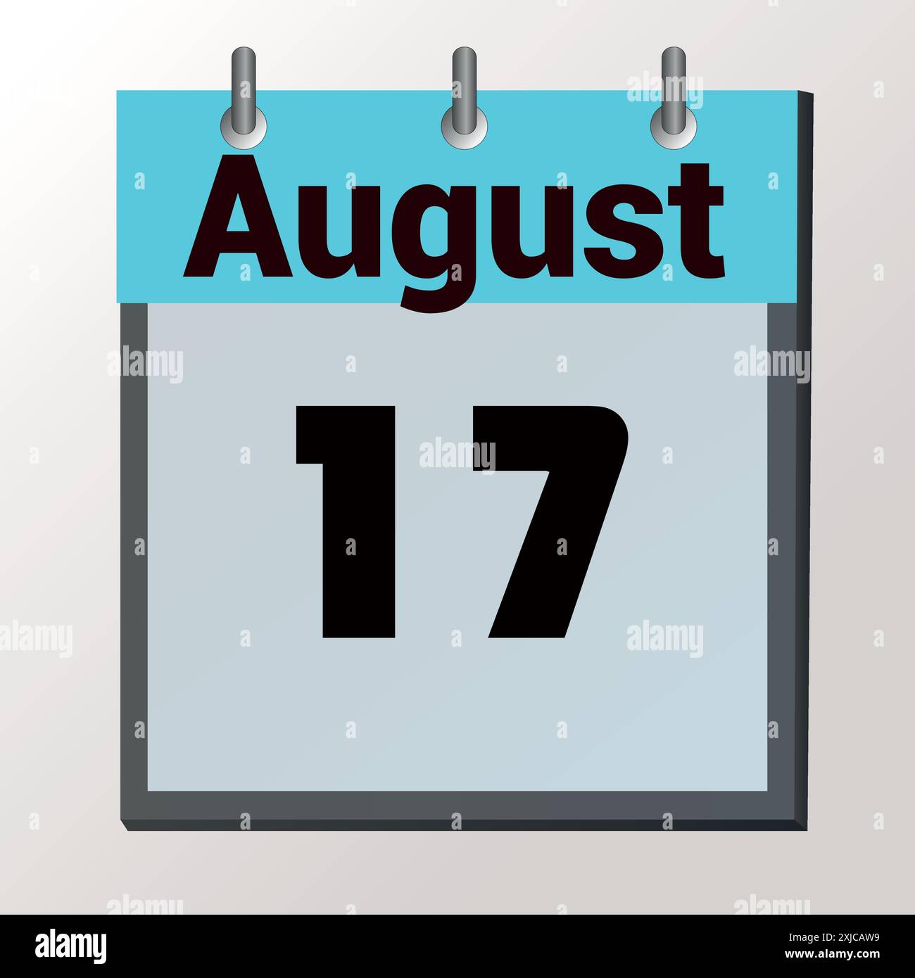 day on the calendar, vector image format, August 17 Stock Vector Image ...