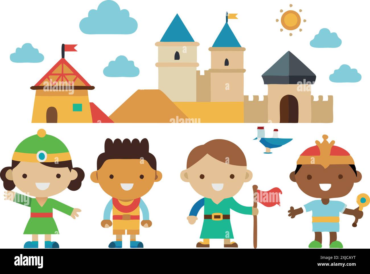 Medieval costume for children Stock Vector Images - Alamy