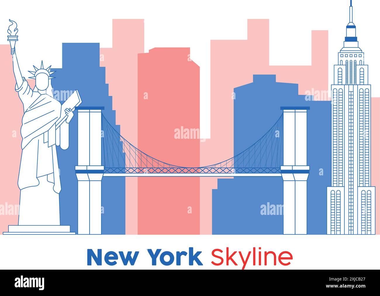 New york usa midtown skyline Stock Vector Images - Alamy
