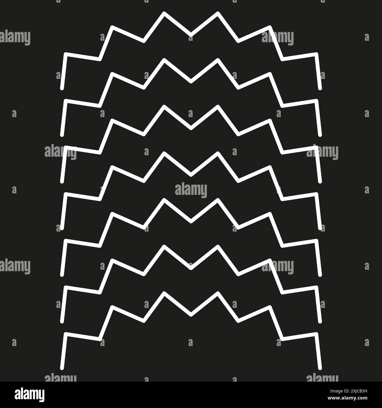 Zigzag pattern design. White lines. Black background. Vector art Stock Vector Image & Art - Alamy