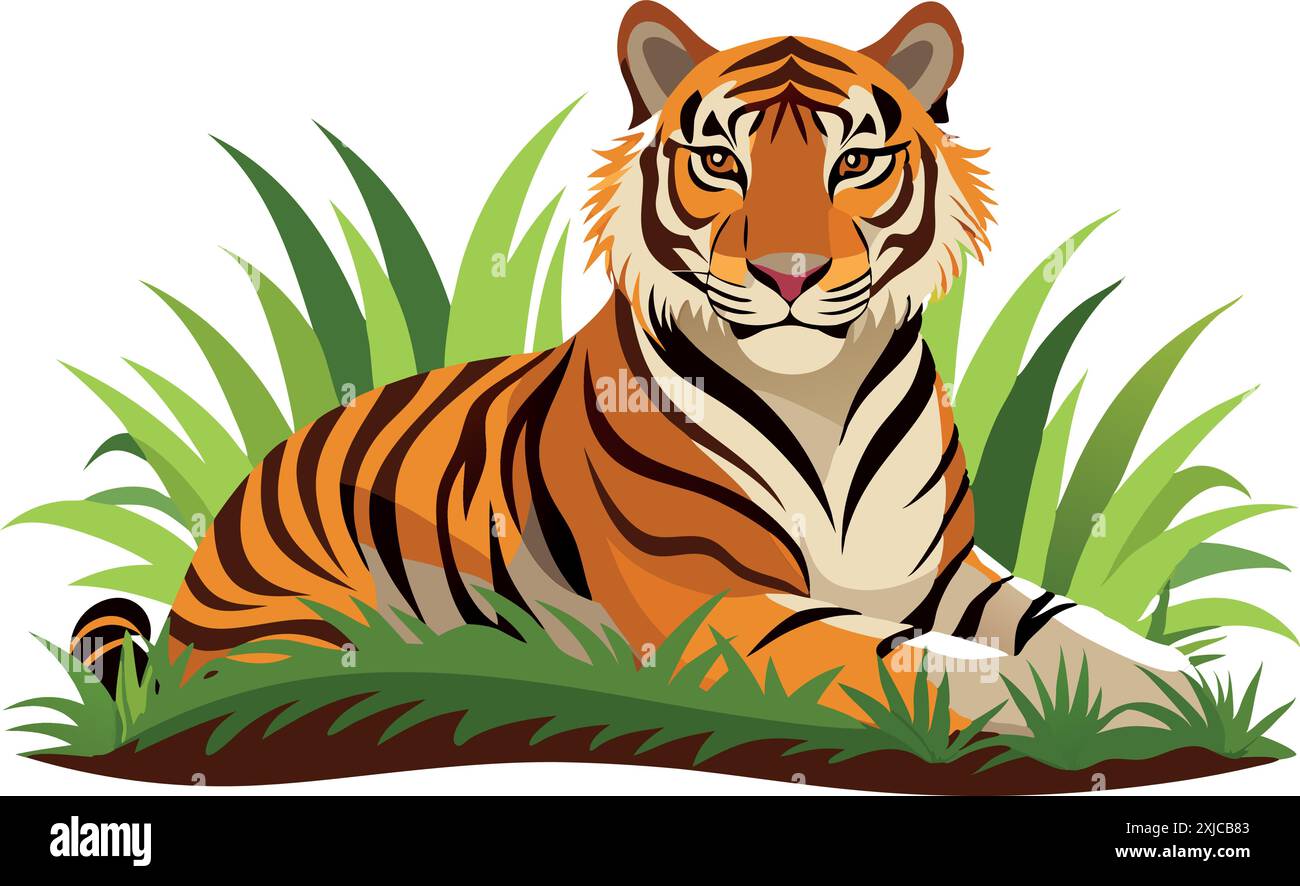 Wildlife in tall grass Stock Vector Images - Alamy