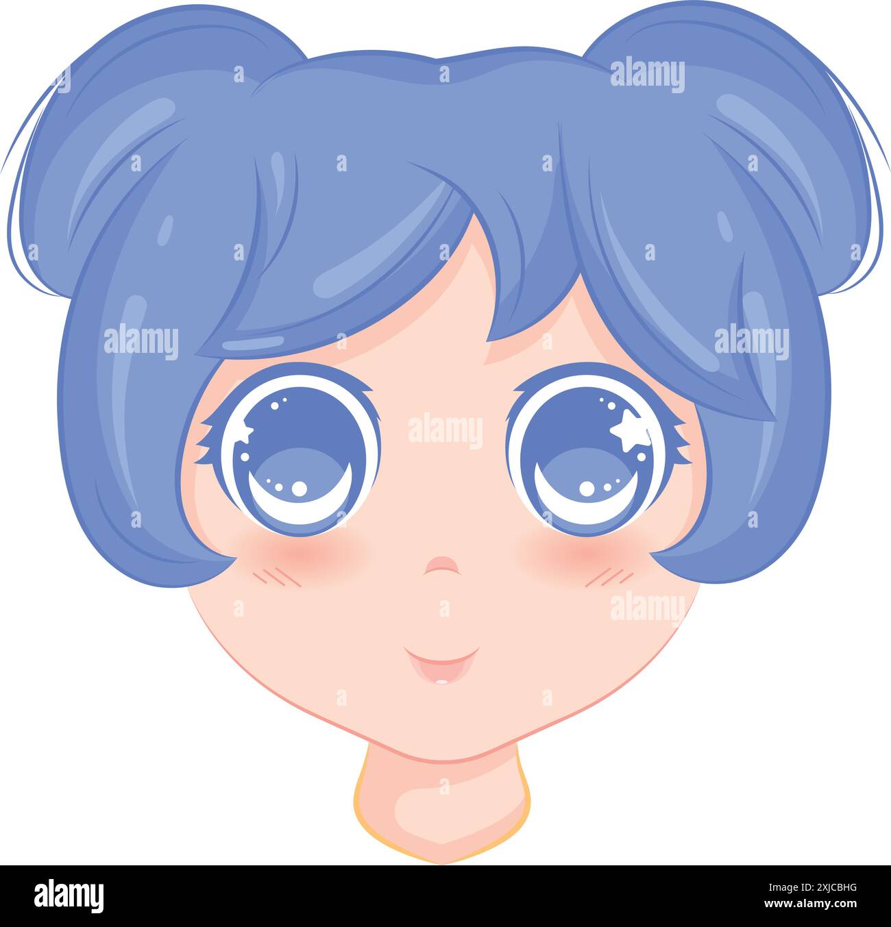 Cute kawaii girl Avatar cartoon character Vector illustration Stock ...