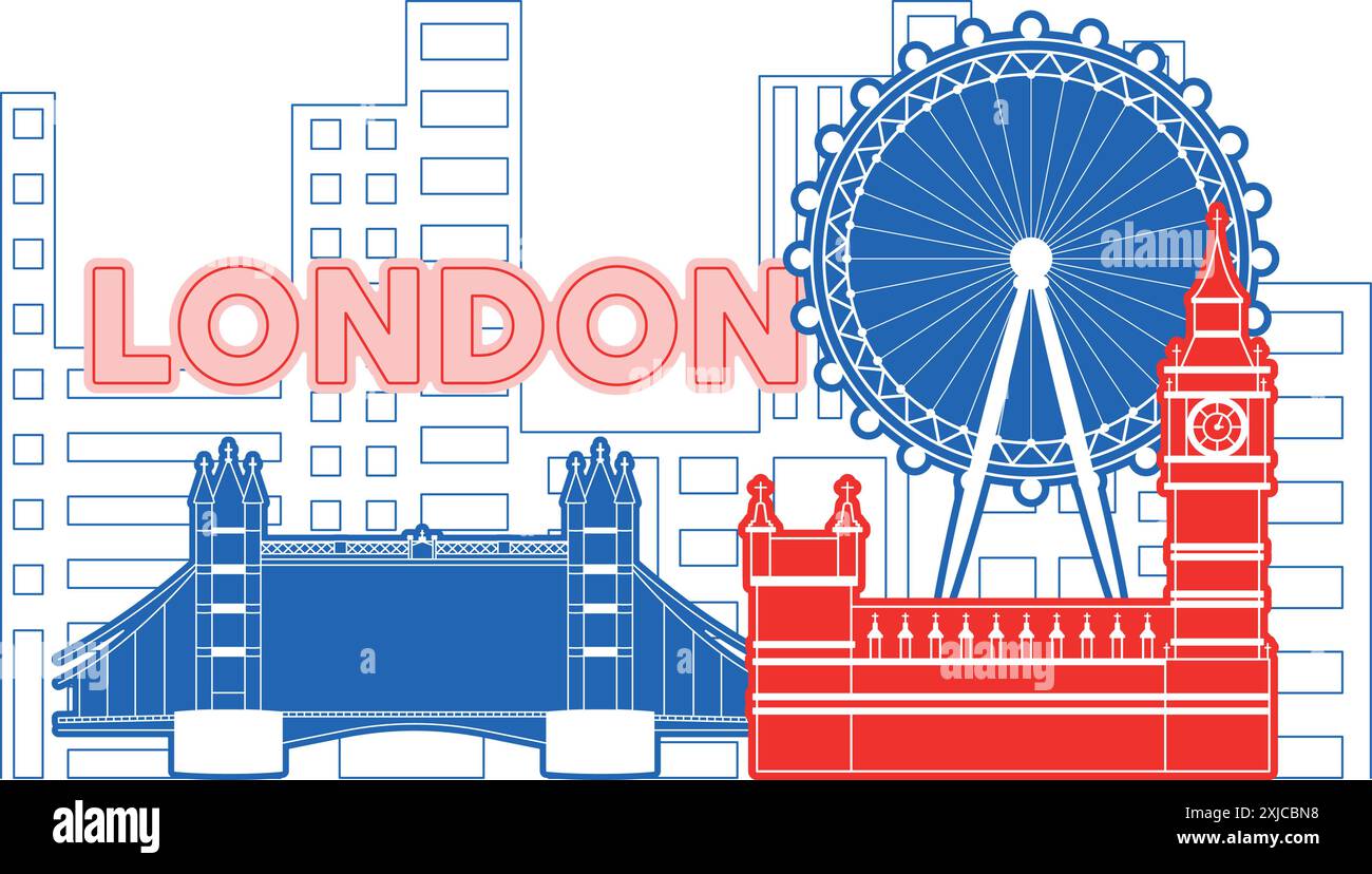 London skyline Modern cityscape Vector illustration Stock Vector Image ...
