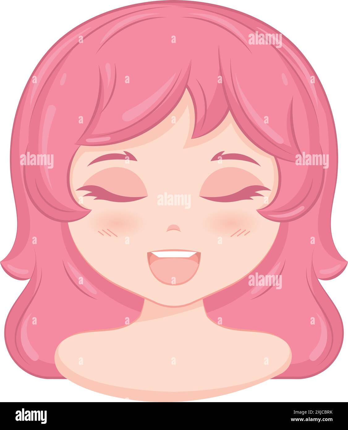 Cute kawaii girl Avatar cartoon character Vector illustration Stock ...