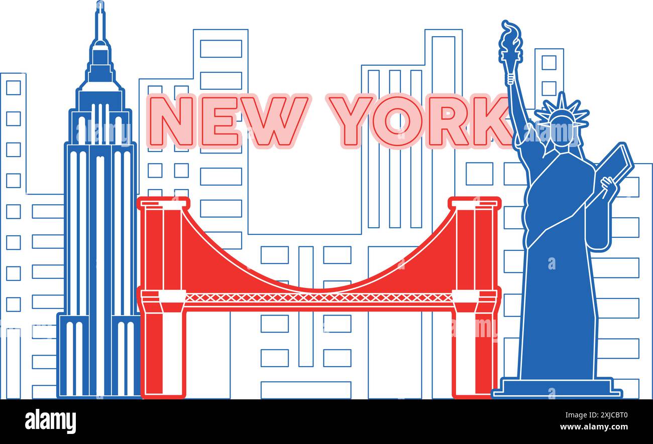 New york skyline Modern cityscape Vector illustration Stock Vector ...