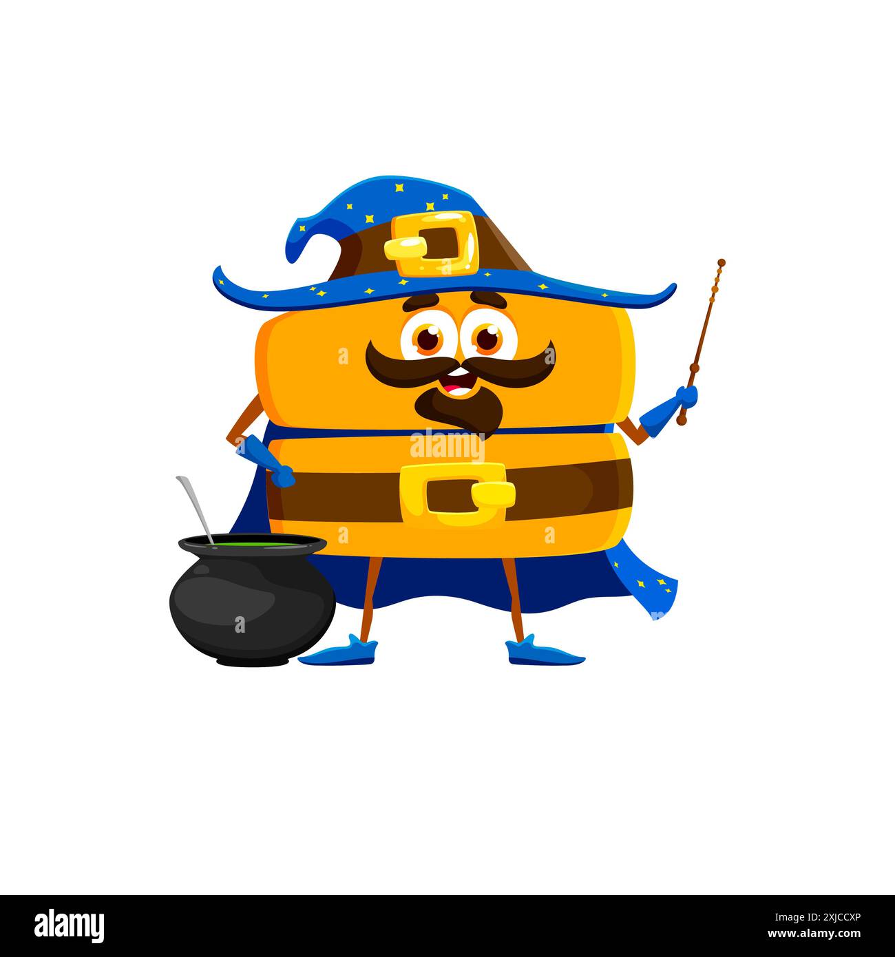 Cartoon Halloween equals math sign or number wizard for kids ...