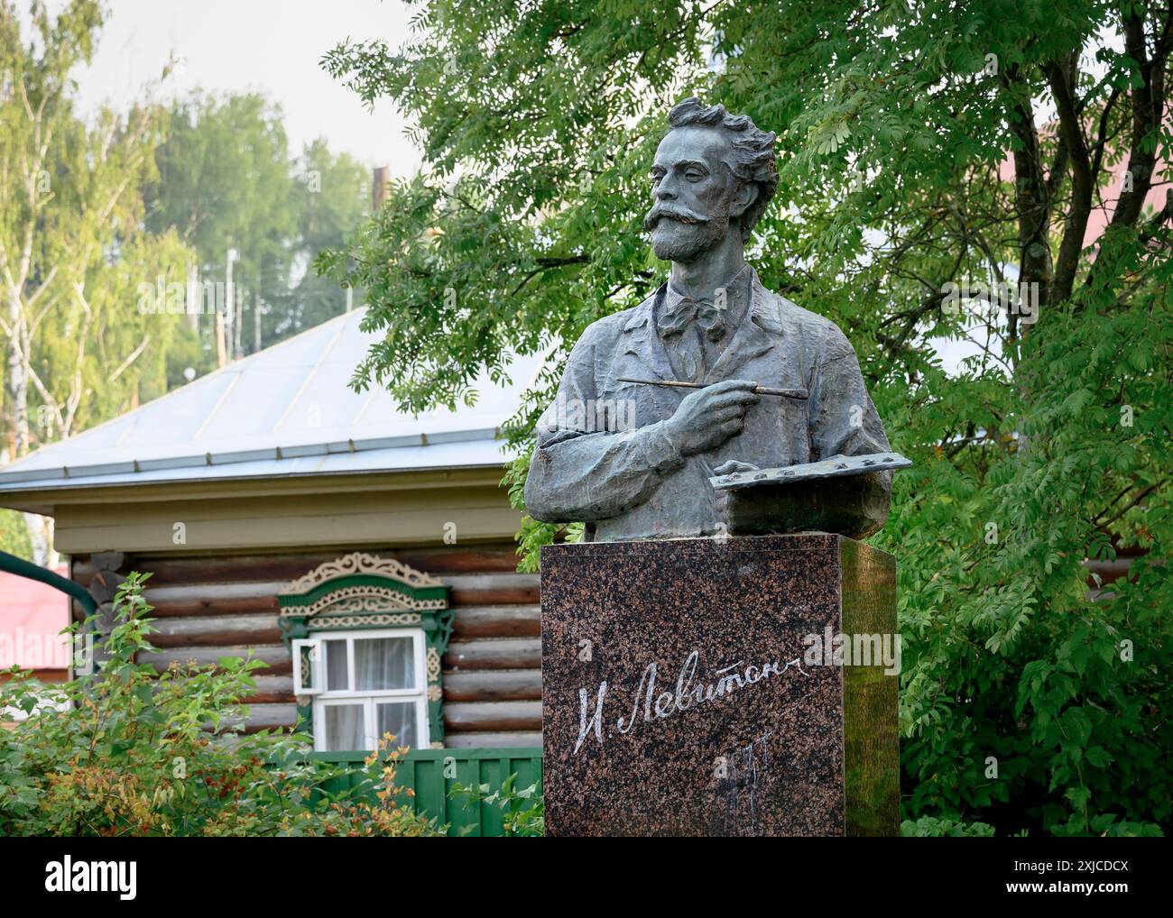 PLES, RUSSIA - AUGUST 18, 2023. Monument to the famous 19th century ...