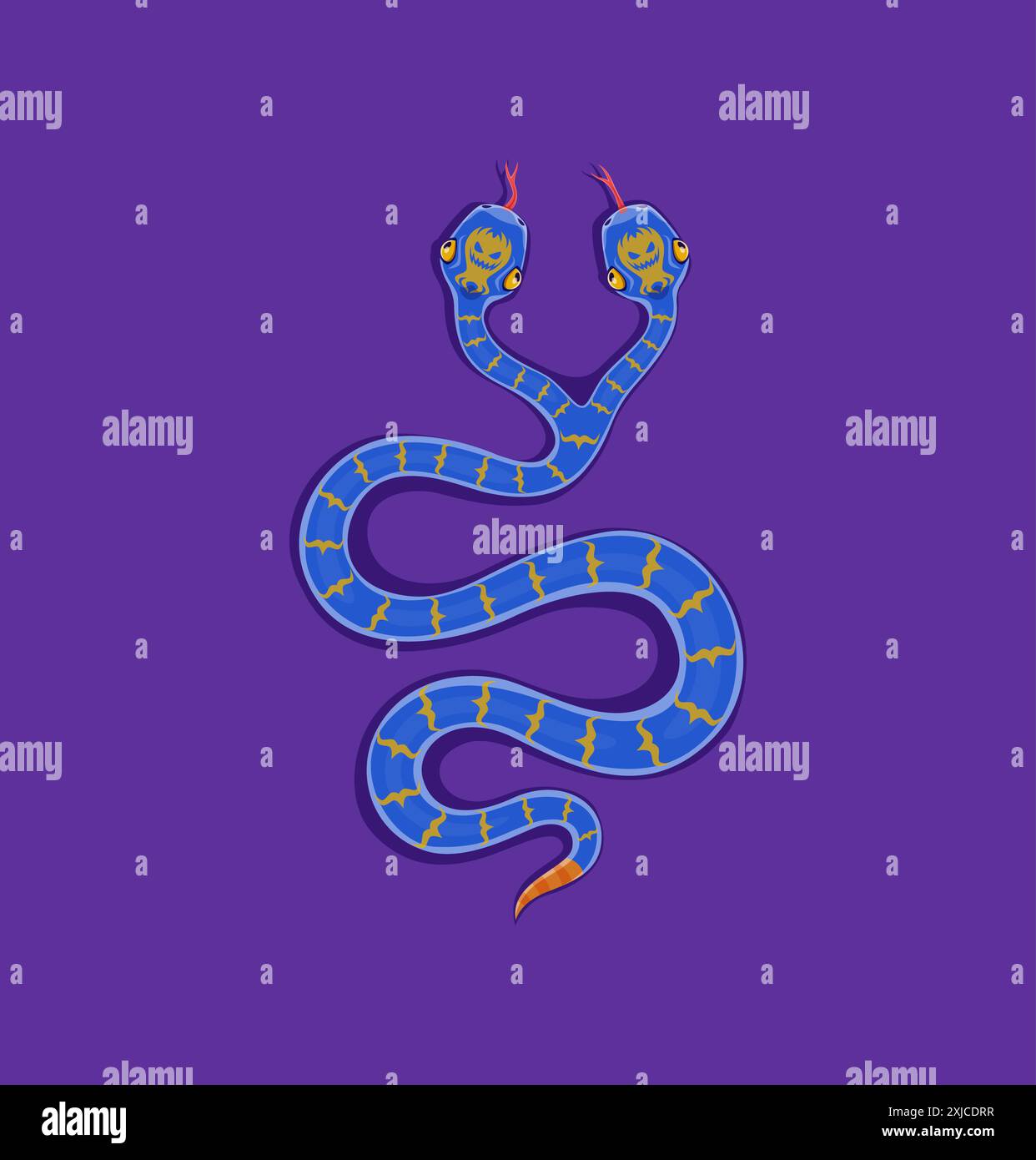 Double headed snake Stock Vector Images - Alamy