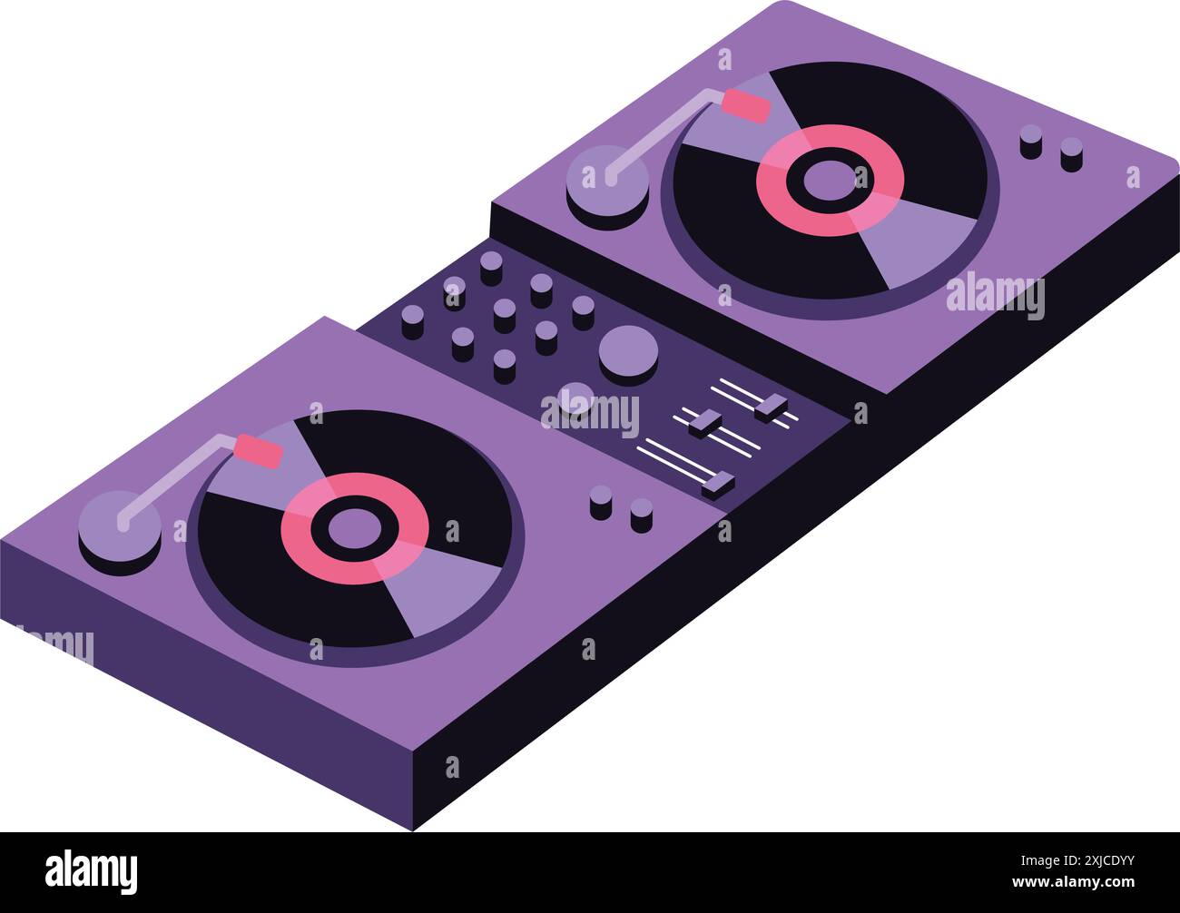 dj vinyl music records and turntable Stock Vector Image & Art - Alamy