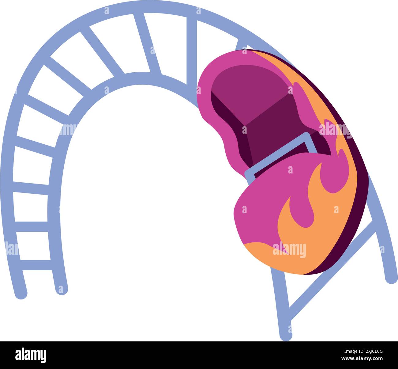 roller coaster track cartoon Stock Vector Image & Art - Alamy
