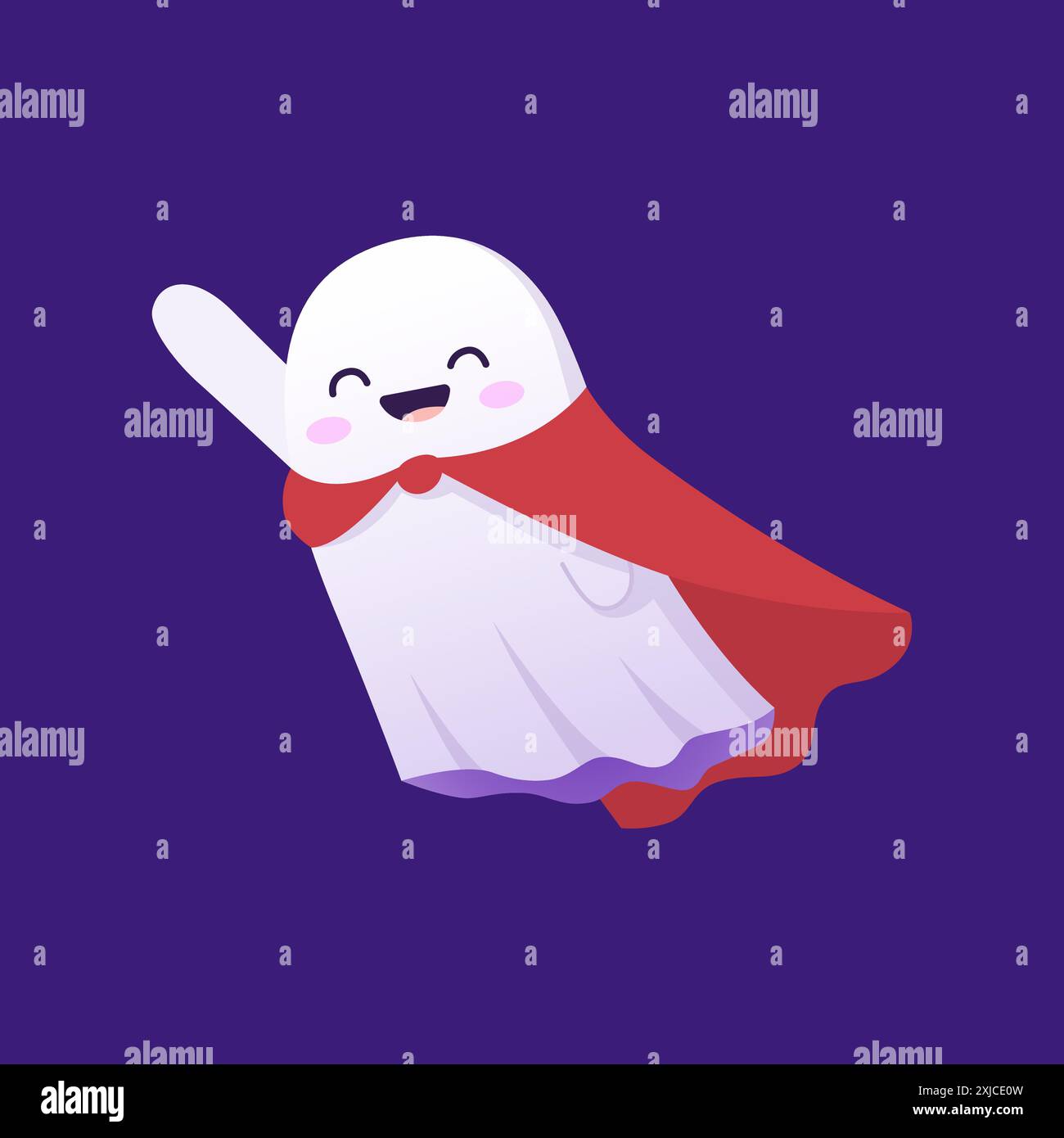 Halloween kawaii ghost superhero character superhero, donning a cute ...