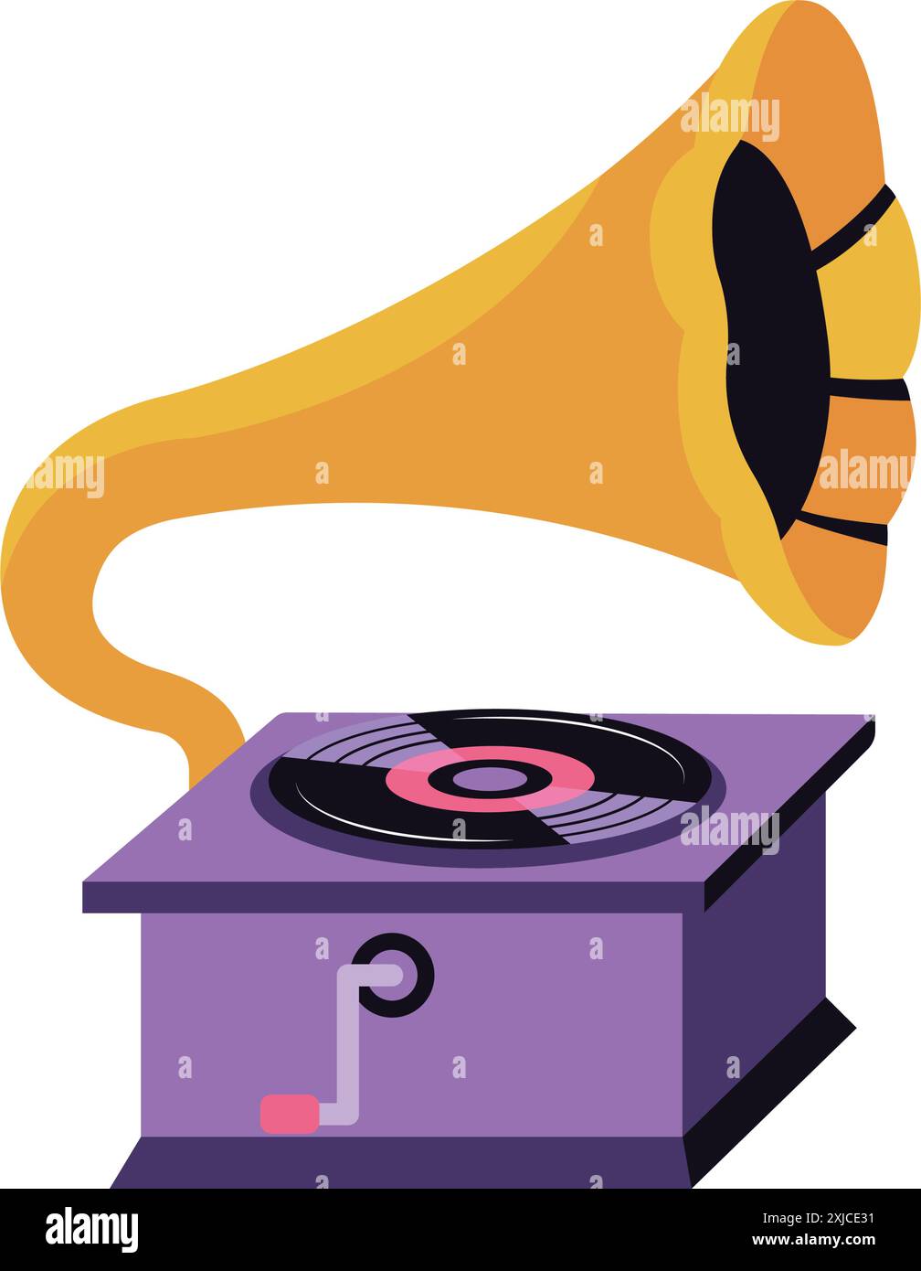 Phonograph vintage records Stock Vector Images - Alamy